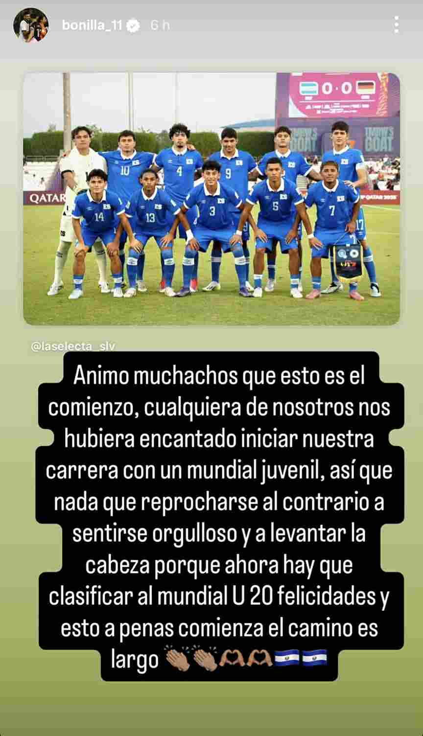 Nelson Bonilla dejó un mensaje a la Sub 17 en sus redes – El Diario de Hoy